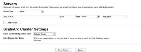 Configure Standalone Servers