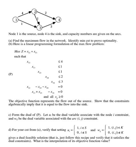 Solved 3 Node 1 Is The Source Node 4 Is The Sink And