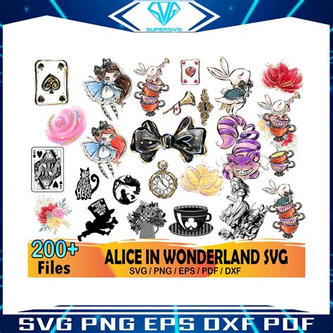 Files Alice In Wonderland Bundle SVG