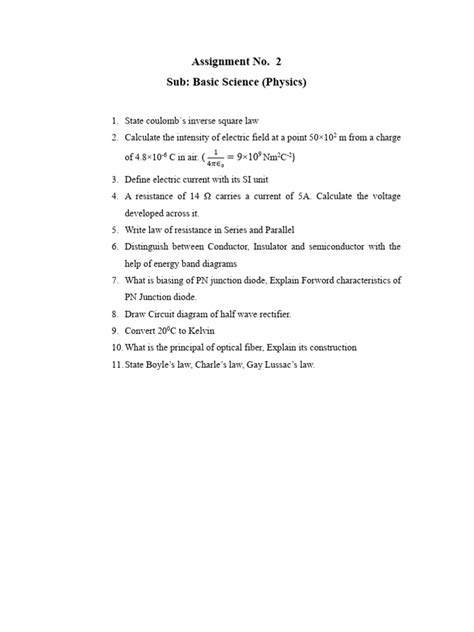Physics Assignment 2 Pdf