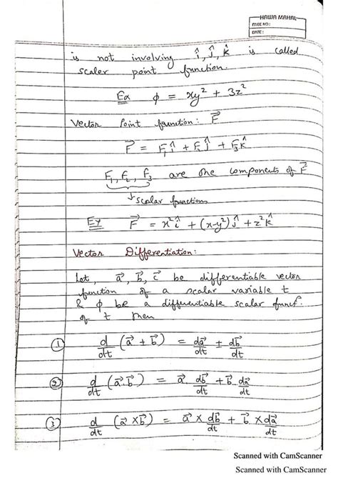 Vector Calculus Homework Help