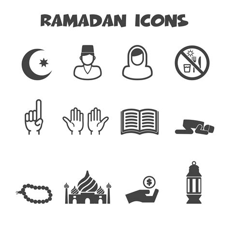 Ramadan Icons Symbol 673003 Vector Art At Vecteezy