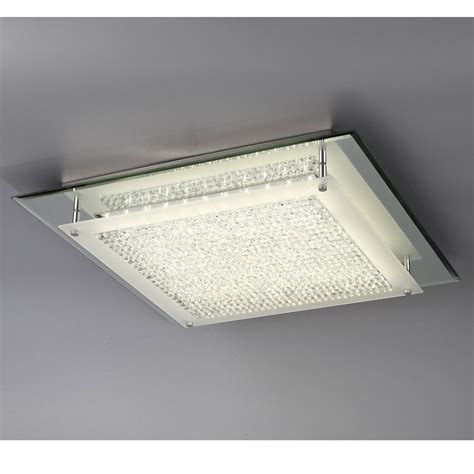 Deco Gina Crystal W Led Ceiling Light In A Chrome And Mirrored Finish