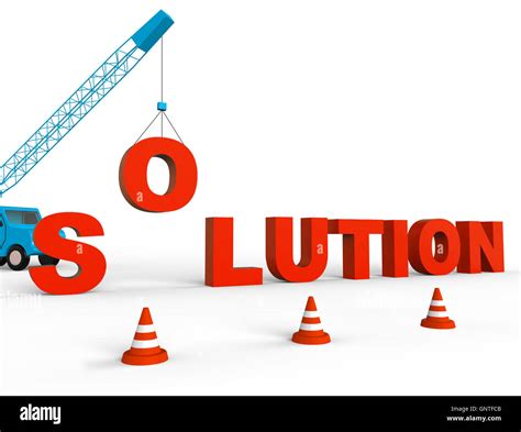 Solution Crane Representing Solving Successful 3d Rendering Stock Photo
