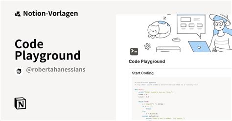 Code Playground Vorlage Von Robert Ahanessians Notion Marketplace