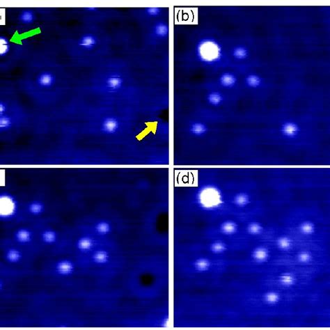 Stm Images Taken During Manipulation Of Single Cu Atoms A Brightly Download Scientific Diagram