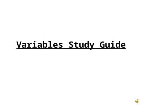 Ppt Variables Study Guide 1 What Is The Definition Of Experiment An Ppt Variables Study Guide 1 What Is The Definition Of Experiment An