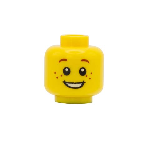 Big Smile Freckles Lego Minifigure Head Minifigsme