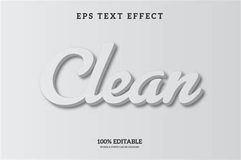 Clean 3d Text Effect Vectors And Illustrations For Free Download