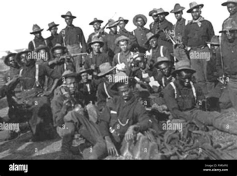 Buffalo Soldiers Of The 10th Cavalry Regiment Circa 1898 Augustus