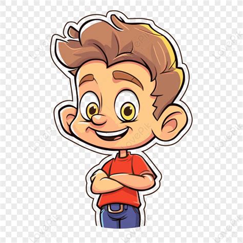만화 행복 십대 남성 소년 벡터오른쪽상표 Png 일러스트 무료 다운로드 Lovepik