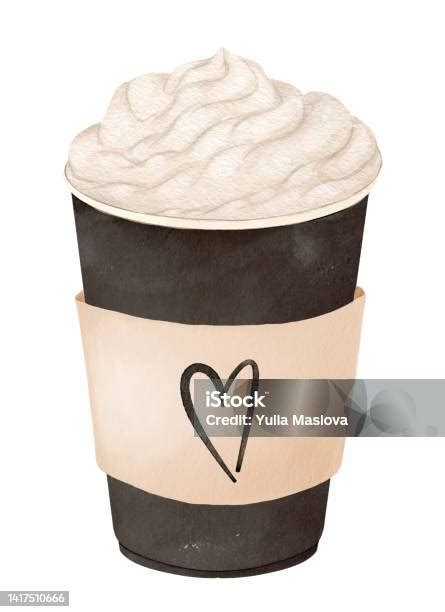 커피 한 잔 수채화 스타일의 커피 한 잔의 이미지 흰색 배경에 고립 된 그림 0명에 대한 스톡 벡터 아트 및 기타 이미지 0명 공예 로고 Istock