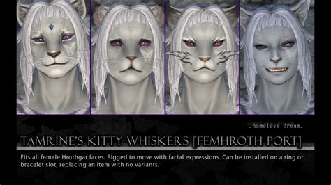 Tamrines Kitty Whiskers For Female Hrothgar Xiv Mod Archive