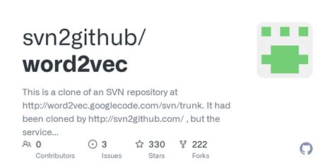 GitHub Svn2github Word2vec This Is A Clone Of An SVN Repository At