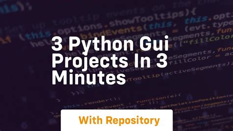 3 Python Gui Projects In 3 Minutes Youtube