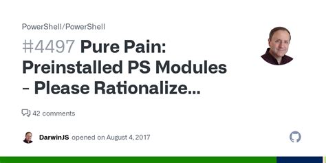 Pure Pain Preinstalled PS Modules Please Rationalize Them With Package Management Installs