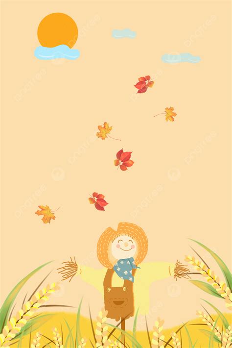 허수아비 메이플 리프 태양 구름 배경 배경 화면 및 일러스트 무료 다운로드 Pngtree