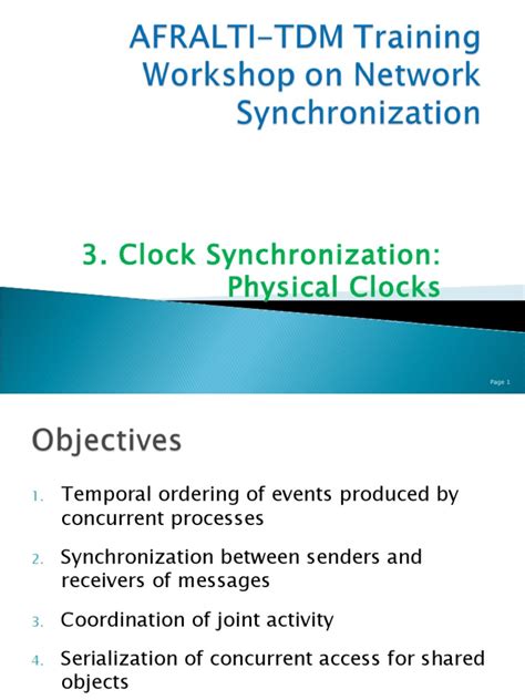 Troduction To Clock Synchronization Pdf Networking Electronics