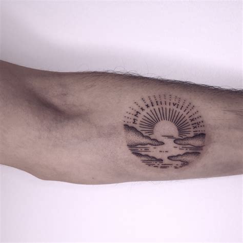 Sunrise Tattoo Men Bold Symbolism And Timeless Designs