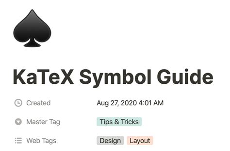 Notion Design Interesting Katex Symbols — Red Gregory