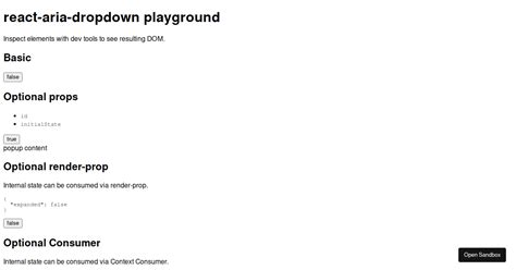 react aria dropdown playground codesandbox