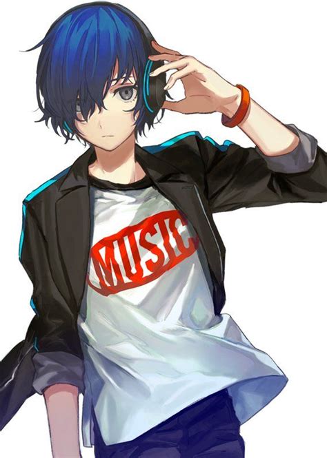 2 Twitter Anime Guy Blue Hair Persona 5 Anime Cute Anime Guys