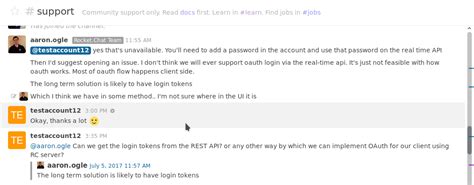 Support For Oauth Realtime Api For Client · Issue 7413 · Rocketchatrocketchat · Github