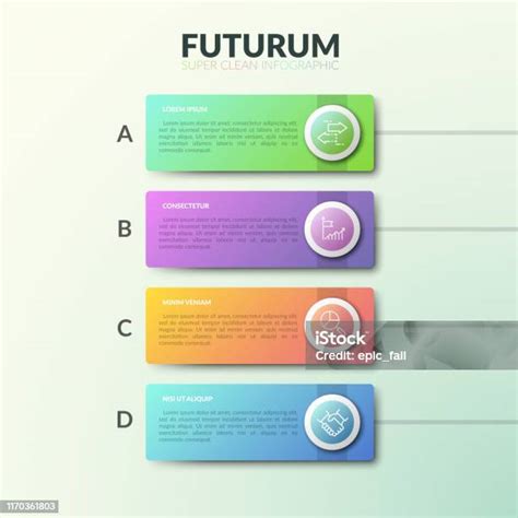 텍스트 상자와 얇은 선 기호가 있는 세로 행에 배치된 4개의 문자 사각형입니다 회사 개념에서 제공하는 서비스 목록입니다 0명에 대한 스톡 벡터 아트 및 기타 이미지 Istock