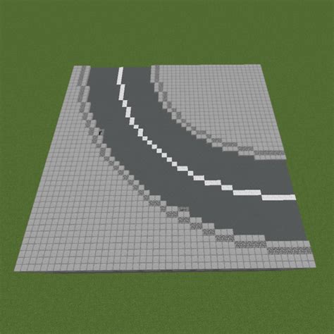 Asphalt Curve Street Segment Blueprints For Minecraft Houses Castles Towers And More