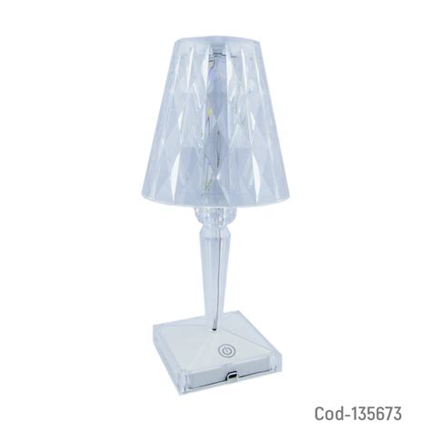 Kolm Lampara LED RGB Touch Modelo Velador Marca DIAMOND Recargable