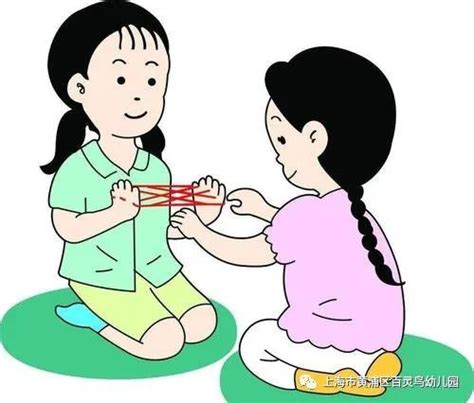 翻花绳卡通 滚铁环卡通图片 伤感说说吧