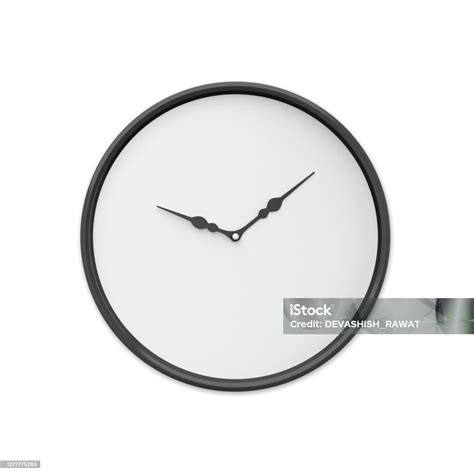 고립 된 흰색 배경에 간단한 고전적인 흑백 둥근 벽 시계 모형 템플릿 3d 일러스트 모형에 대한 스톡 사진 및 기타 이미지 모형 벽 시계 인도 인도아 대륙 Istock