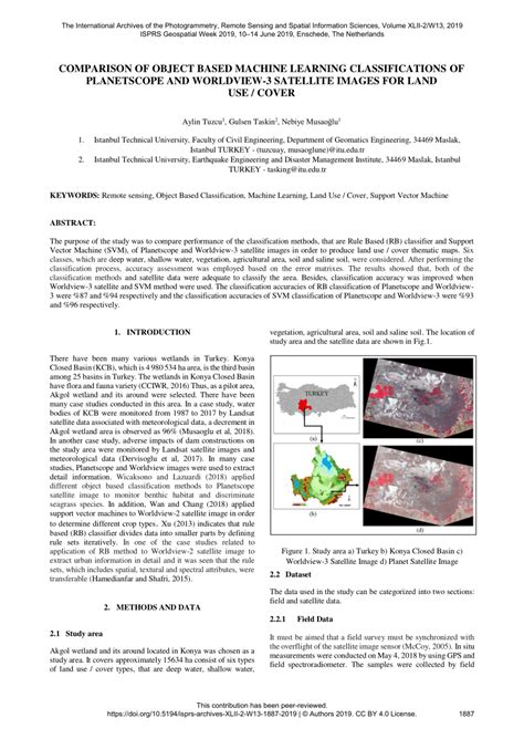 Pdf Comparison Of Object Based Machine Learning Classifications Of
