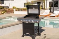Black 4 Burner Gas Grill With Side Burner Nexgrill