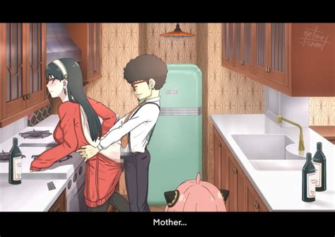 Rule 34 1boy 2girls Anya Forger Backless Sweater Black Hair Blush Caught Caught In The Act