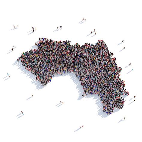 Guinea Map On A World Map With Flag And Map Pointer Vector