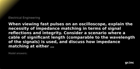 When Viewing Fast Pulses On An Oscilloscope Expl… General Reasoning