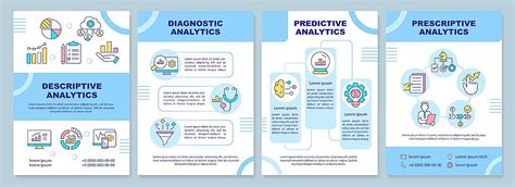 Types Of Business Analytics Blue Brochure Template Brochure Types