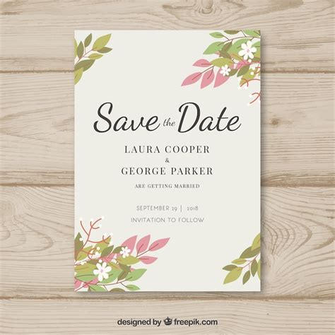 결혼식 초대장 템플릿 이미지 Freepik에서 무료 다운로드