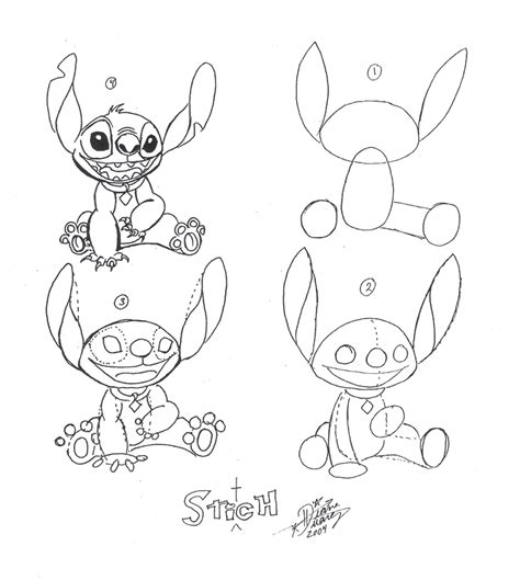 Lilo And Stitch Drawing Step By Step