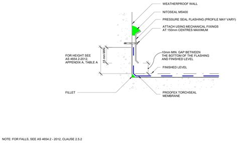 PROOFEX TORCHSEAL VERTICAL UPWARD TERMINATION PRESSURE SEAL DETAIL A BIMcontent Com
