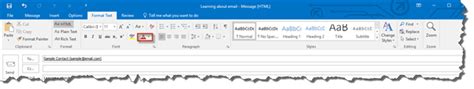How To Formatting Text And Paragraphs In Email Messages With Outlook