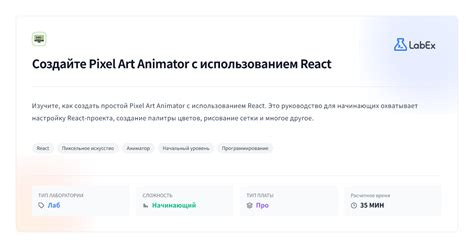 Создайте Pixel Art Animator с использованием React Labex