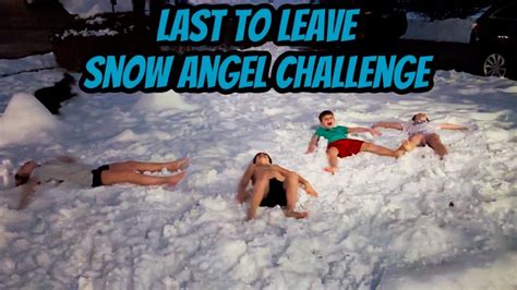 Last To Leave Snow Angel Challenge Boys Vs Girls Youtube