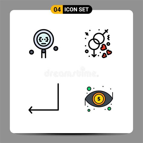 Pack Of 4 Creative Filledline Flat Colors Of Coding Arrow Programming Pack Of 4 Creative Filledline Flat Colors Of Coding Arrow Programming