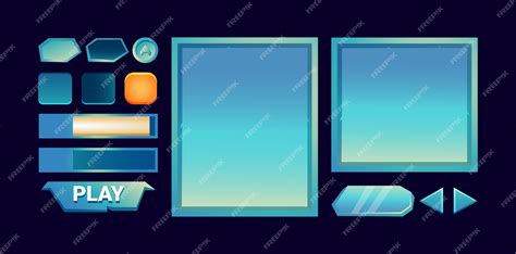 Premium Vector Set Of Fantasy Glossy Game Ui Board Pop Up Template Interface Suitable For