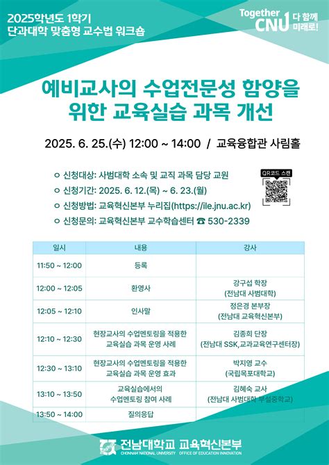 전남대 행사예비교사의 수업전문성 함양을 위한 교육실습 과목 개선