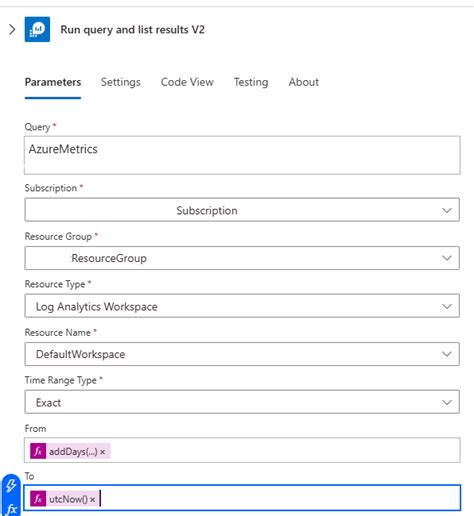 Azure Logic App Run Query And List Results V2 Preview Time Range