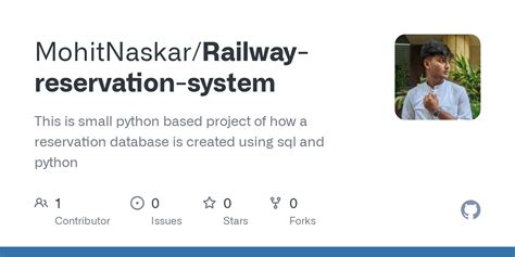 Github Mohitnaskarrailway Reservation System This Is Small Python Based Project Of How A