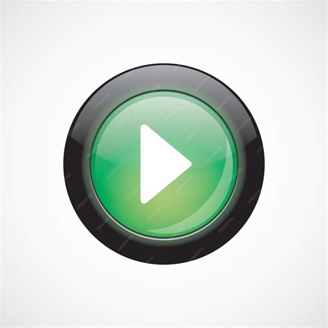 Premium Vector Play Sign Icon Green Shiny Button Ui Website Button